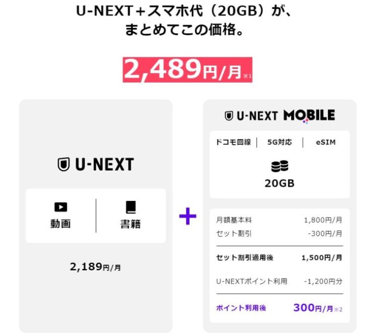 U-NEXTモバイルってどんなサービス？料金や評判・口コミを徹底解説【U-NEXT MOBILE】